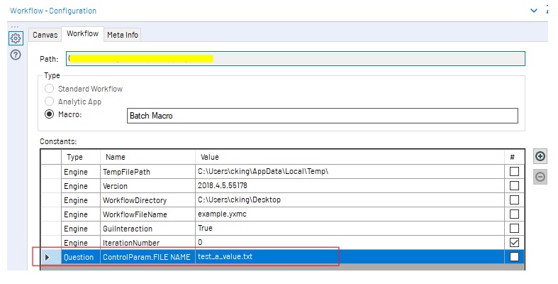 Solved: Control parameters not updating via workflow confi... - Alteryx ...