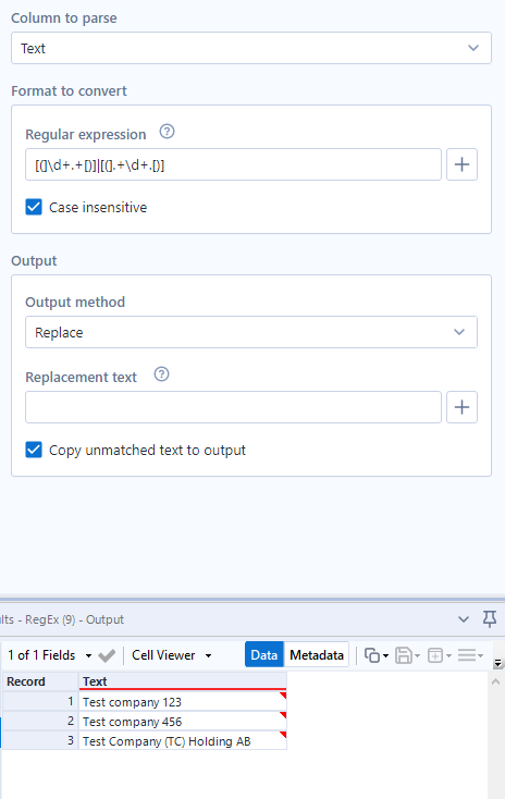Solved: Regex Help (Extracting numbers between parentheses... - Alteryx Community