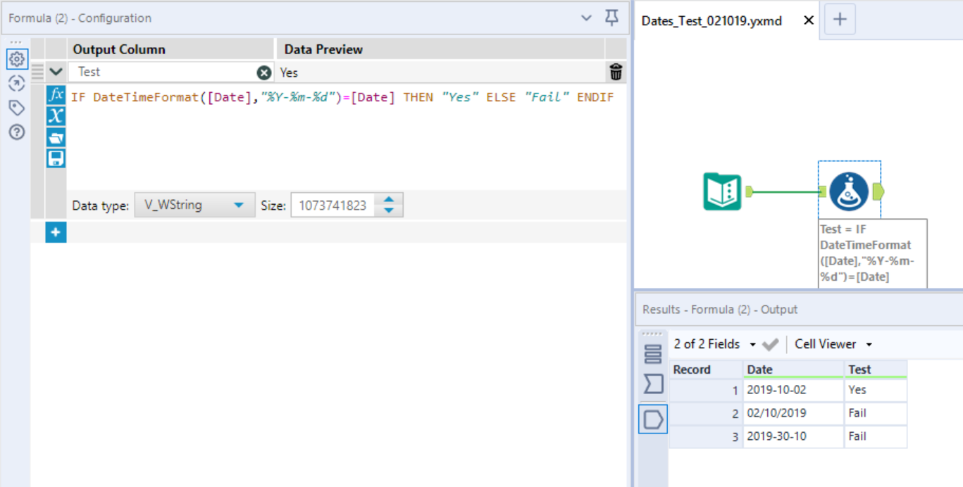 Solved: To check if a date column is in YYYY-MM-DD format,... - Alteryx Community