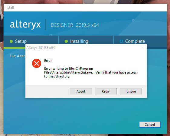 Solved: 2019.3 Install Issues - Alteryx Community