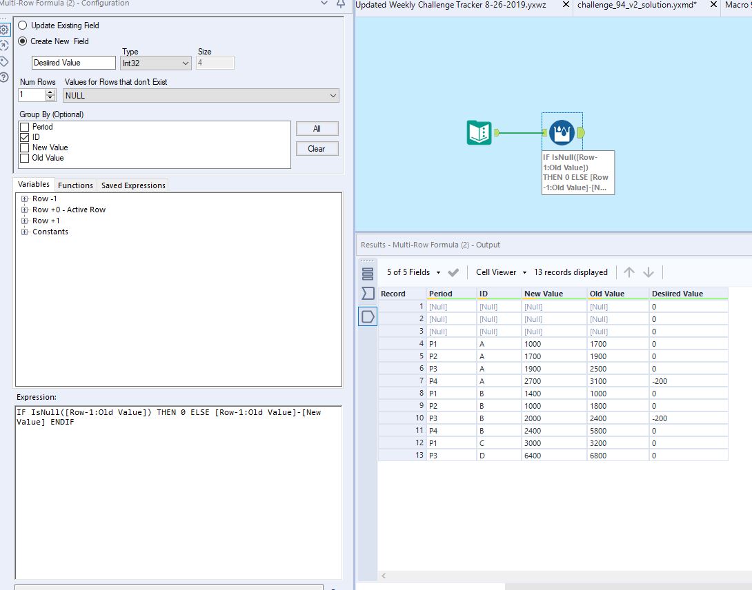 Solved: Multirow formula - Alteryx Community