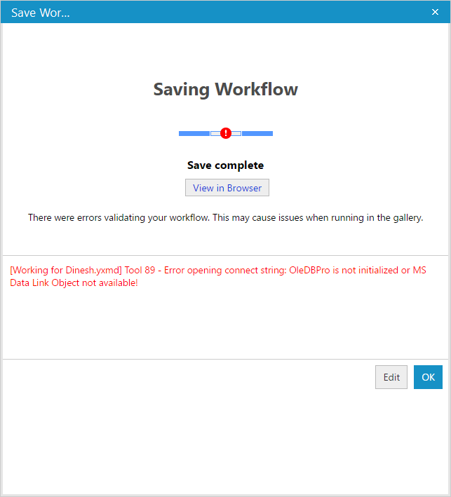 Solved: SQL Sever OleDB Error - Alteryx Community