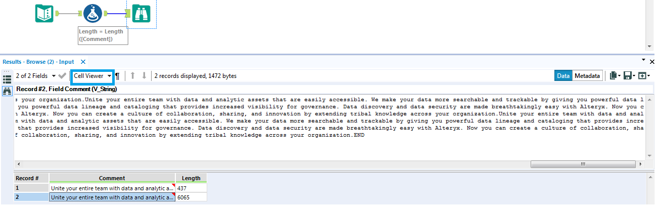 Solved: Results tab limits string length - Alteryx Community