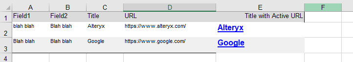 Solved: Hyperlink Excel Formula - Alteryx Community