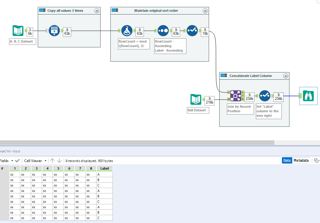 Solved: How to duplicate rows and concatenate it to a tabl... - Alteryx ...