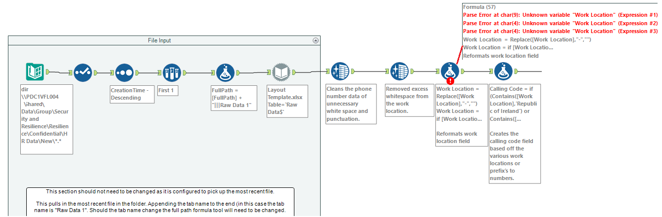 Solved: Parse Error on loading workflow - Alteryx Community