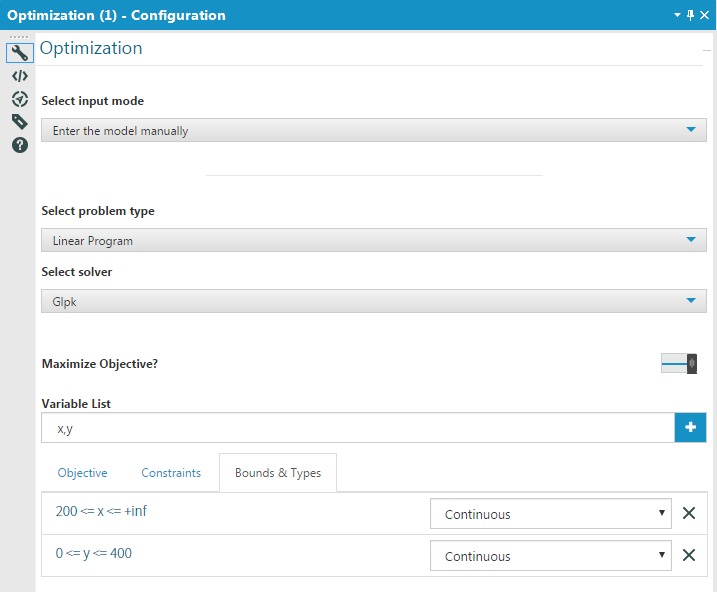 Optimization Tool: Entering a Model Manually - Alteryx Community ...