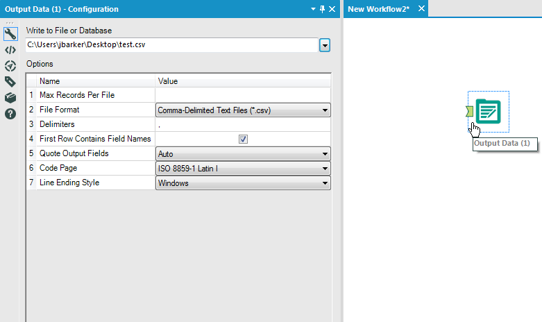 Solved: Create a new file with delimiters - Alteryx Community
