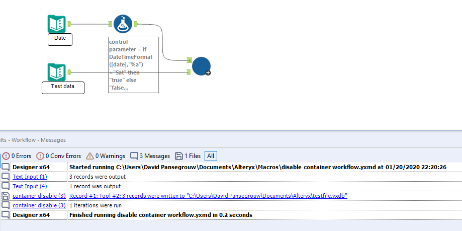 Solved: Disable Container Based on Date - Alteryx Community