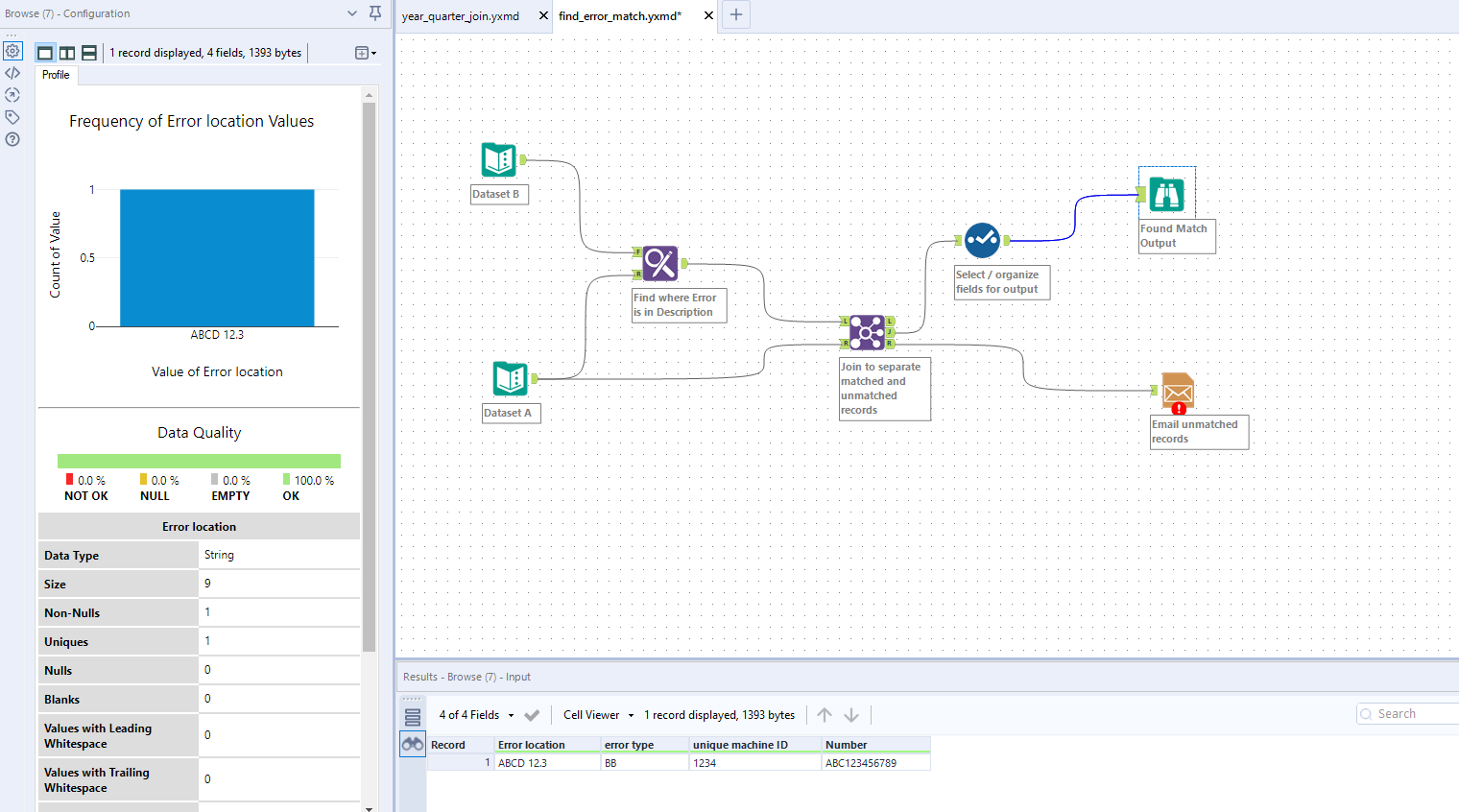 Solved: Matching on and logic derived from partial string ... - Alteryx Community