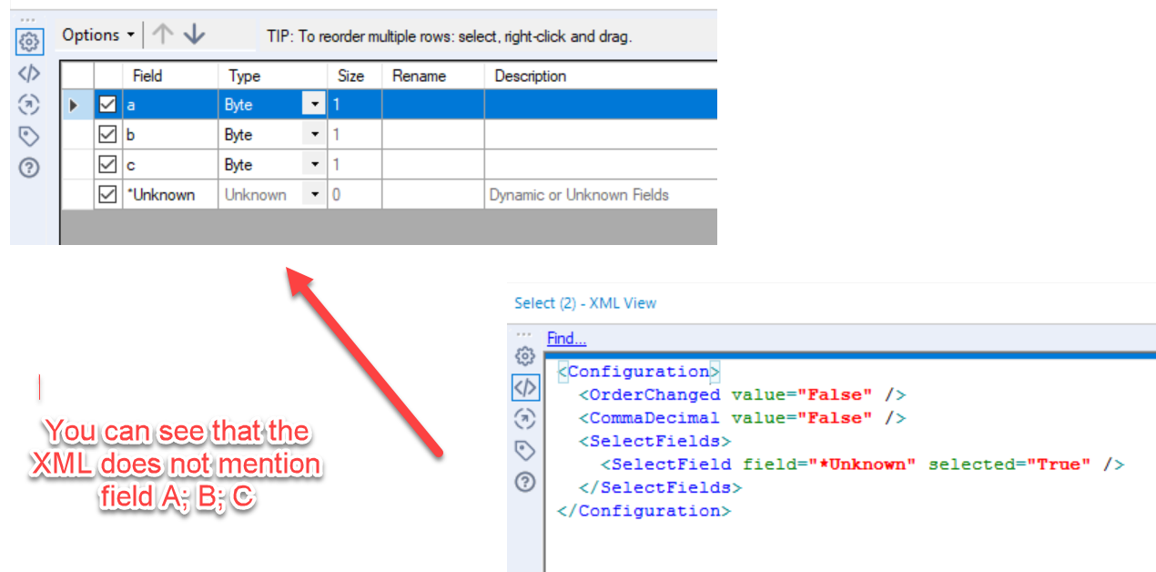 Full field description in XML - Verbose mode optio... - Alteryx Community