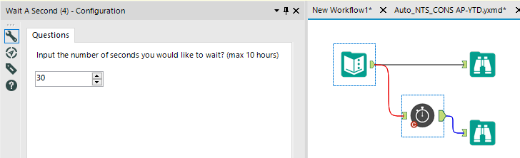Solved: Waiting between tools - Alteryx Community